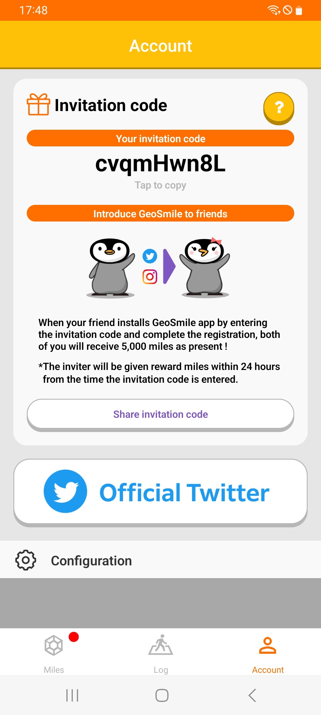Earn gems using invitation codes – GeoSmile Help Page